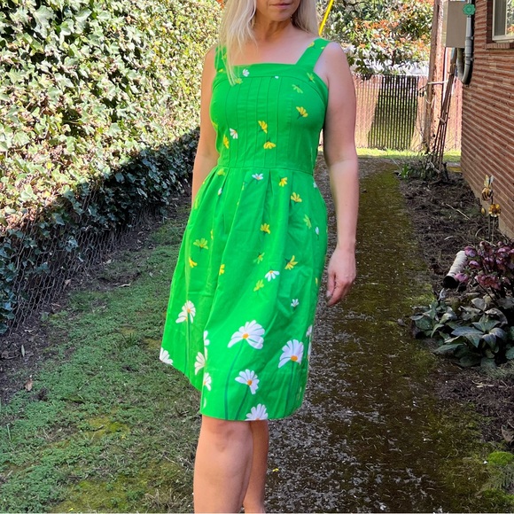 carroll reed | Dresses | Vintage Green Floral Cotton Sundress Carroll ...